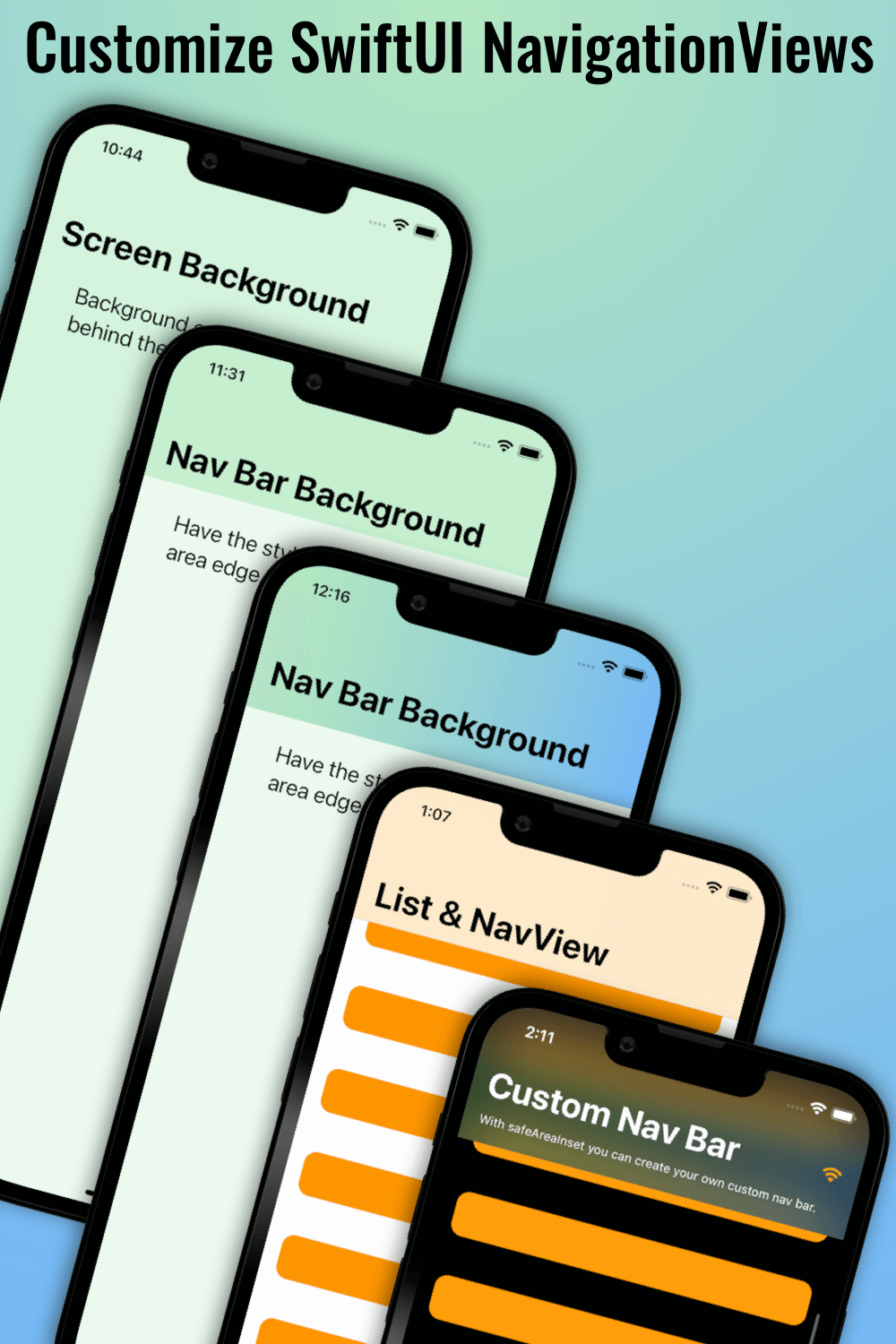 How To Customize The Background Of NavigationView In SwiftUI 