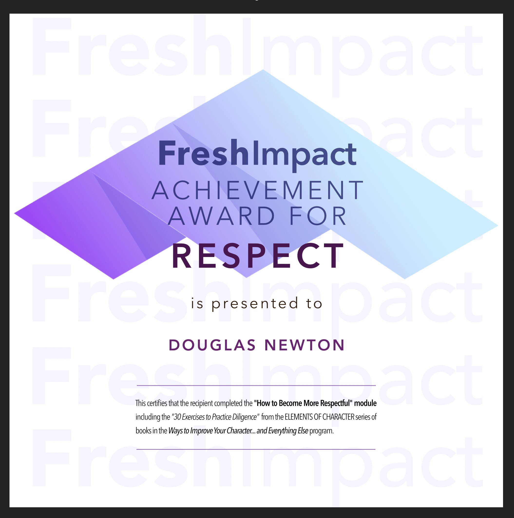 Character - Practice Respect