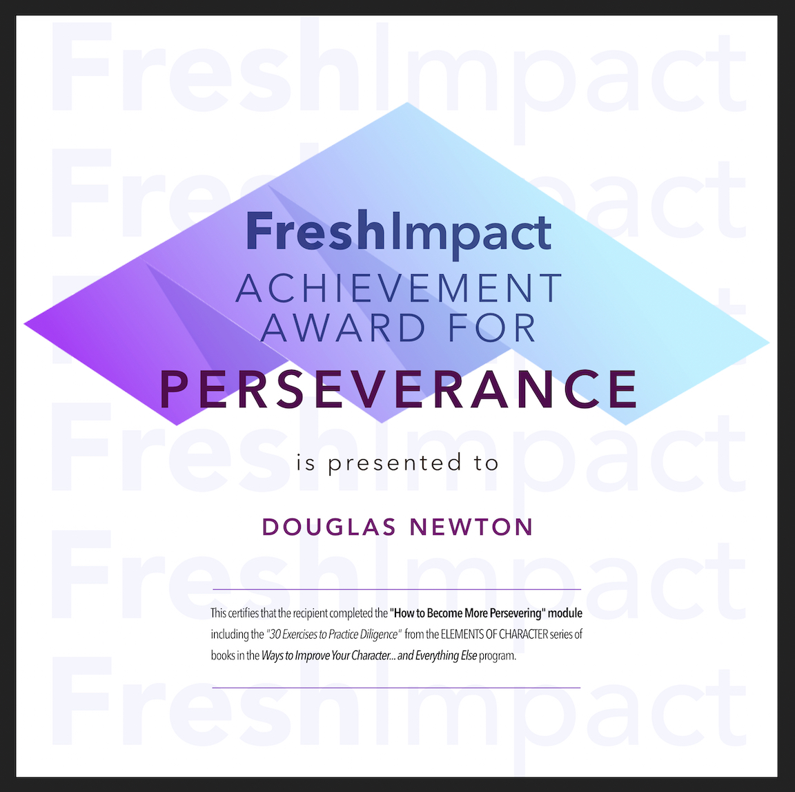 Character - Practice Perseverance