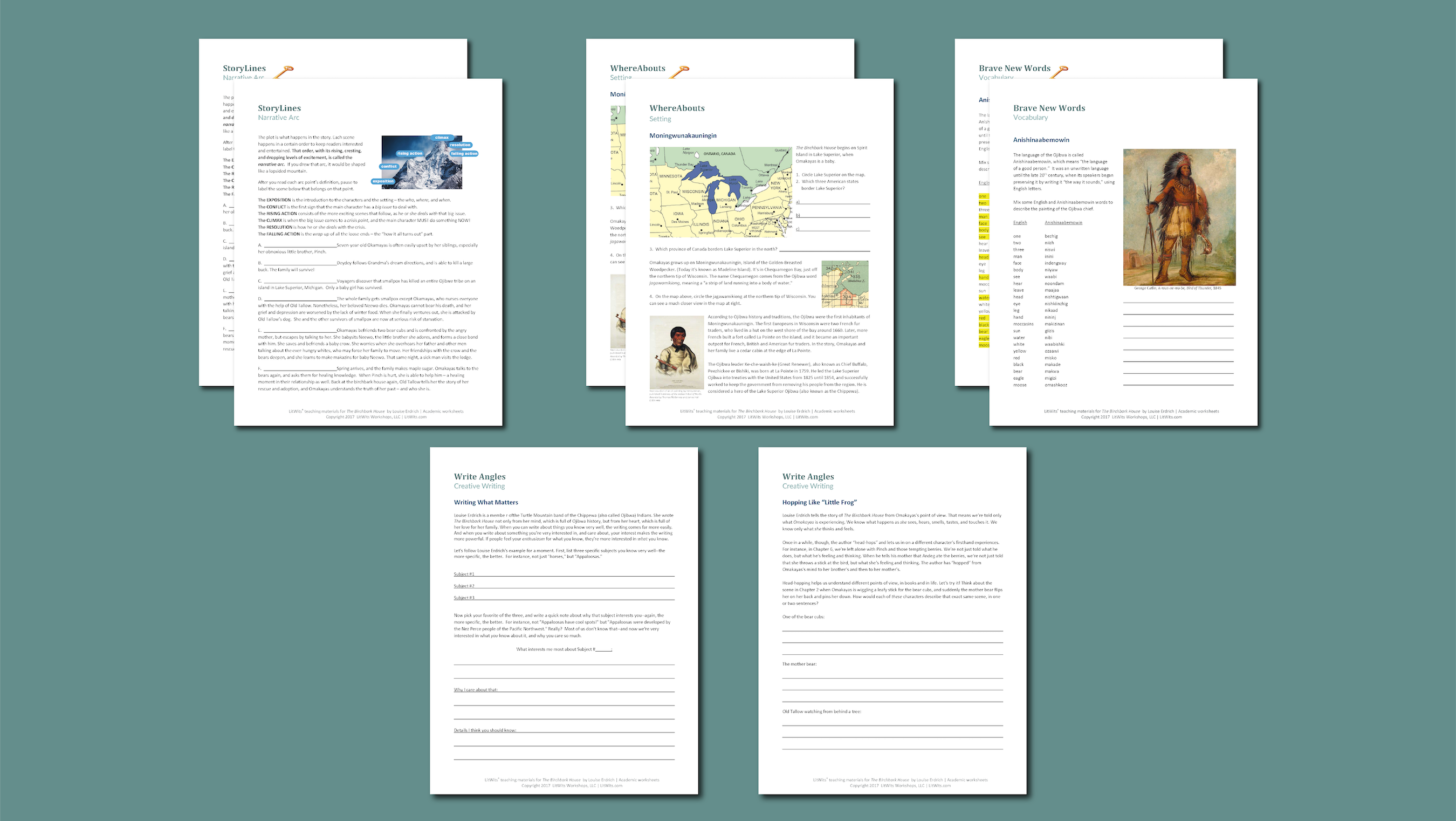 LitWits Printables for THE BIRCHBARK HOUSE